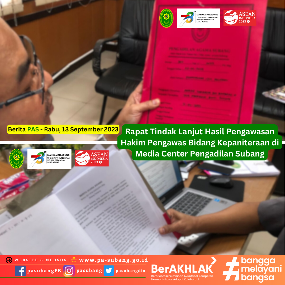 Rapat Tindak Lanjut Hasil Pengawasan Hakim Pengawas Bidang Kepaniteraan