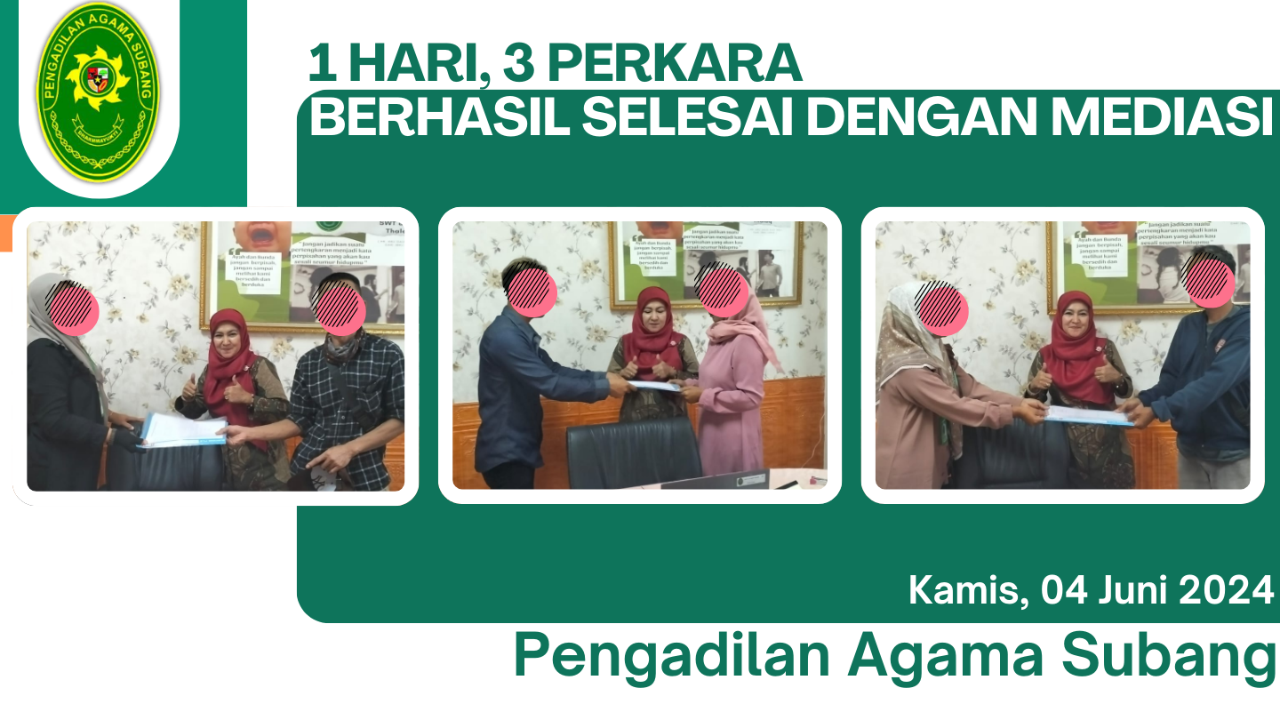 Tiga Pasang Pasutri Berhasil Didamaikan Melalui Proses Mediasi Oleh ...